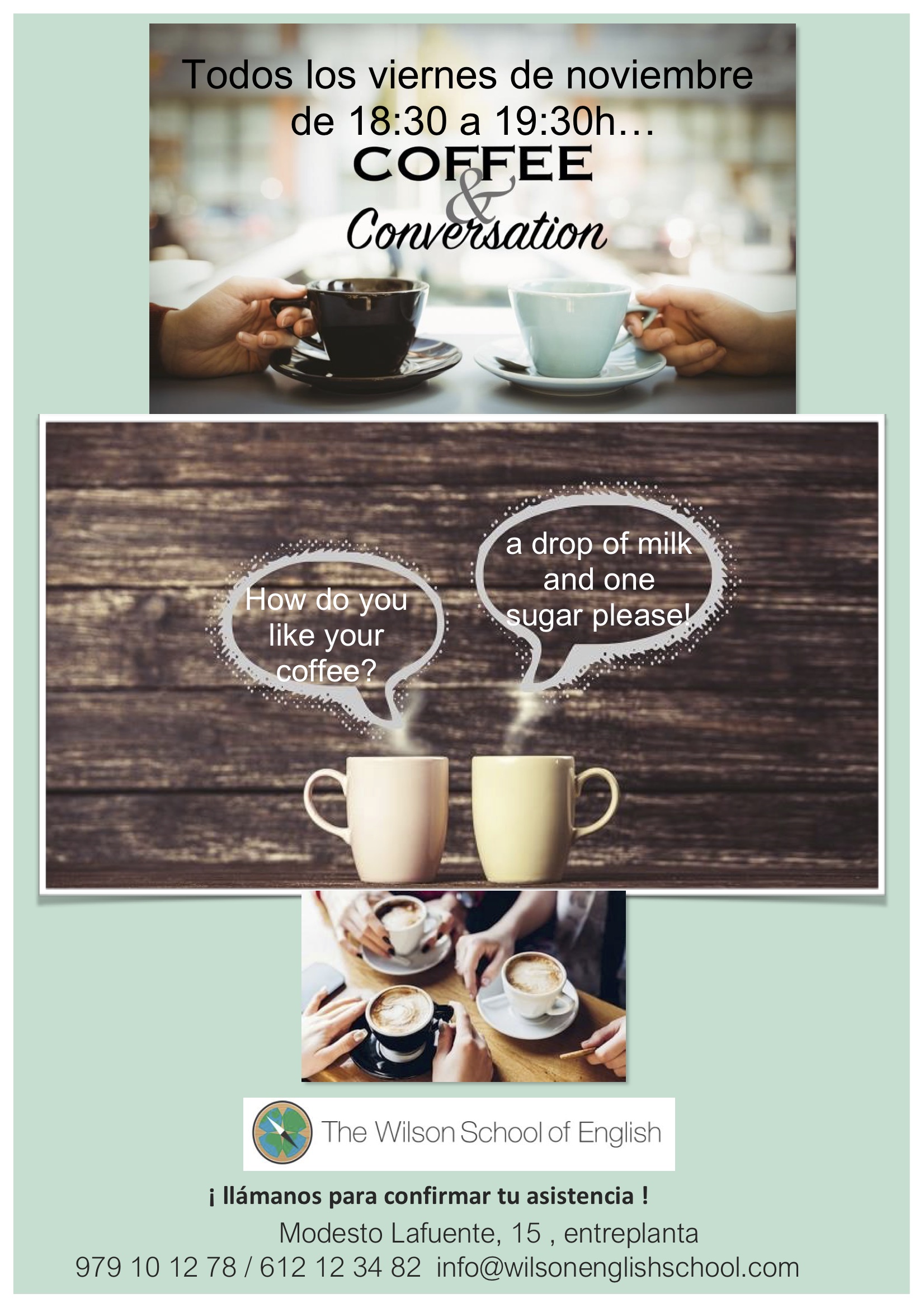 coffee and conversation Fridays! – The Wilson School of English